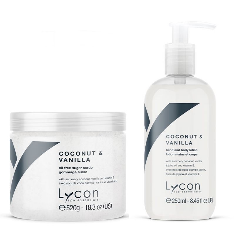 Lycon Scrub & Lotion Combo - Coconut + Vanilla - Salon First Beauty ...
