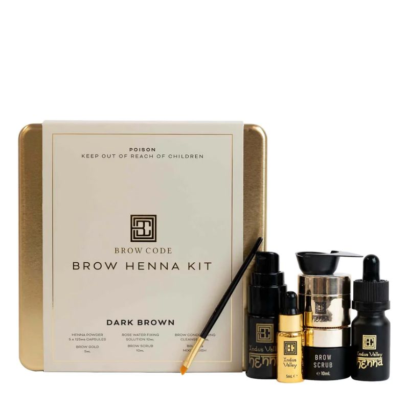 Brow Code Henna Mini Kit - Dark Brown - 5 Treatments Per Kit - Salon ...