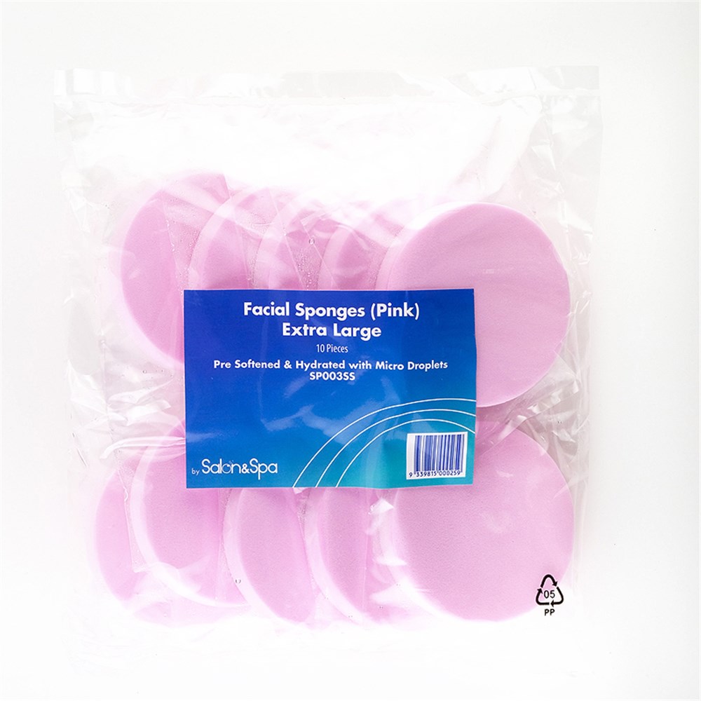 Salon & Spa Facial Sponges - Pink 10 pack - Salon First Beauty Supplies ...