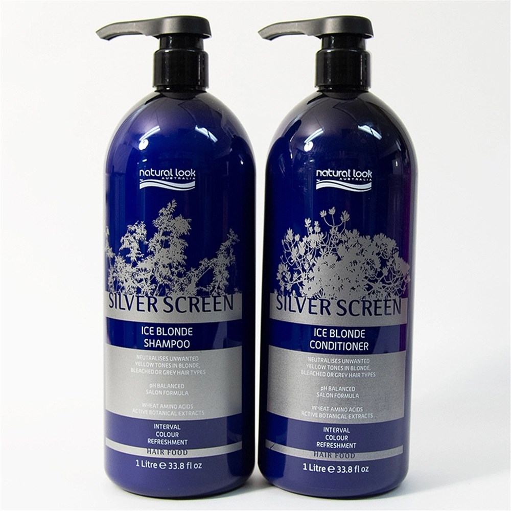 Natural Look Silver Screen Ice Blonde Set Shampoo + Conditioner 1 Litre ...