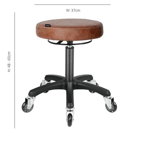 Salon First STOOL - NO BACK - PLASTIC BASE -TAN II(SPECIAL ORDER ...